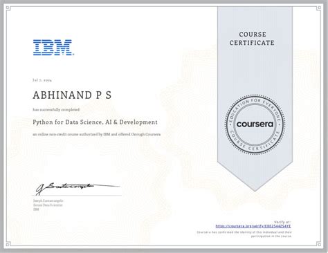 Abhinand Ps On Linkedin Datascience Ai Python Coursera
