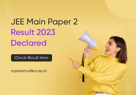 JEE Main 2023 Paper 2 Result Archives My Exam EduBlog Of ALLEN Career Institute ALLEN Blog