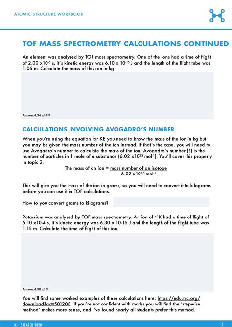 Atomic Structure A Level Chemistry Independent Study Workbook