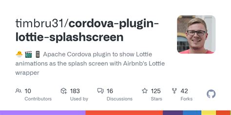 Github Timbru31cordova Plugin Lottie Splashscreen 🐣 🎬 📱 Apache