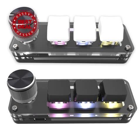 RGB Keys Custom Keypad Macro Knob Copy Paste Shortcut Mechanical Swap Game Keyboard Mini Hot