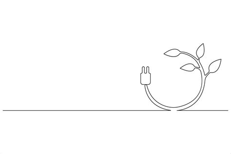 Ecology Sustainable Continuous Single Line Art Nature Planet One Line