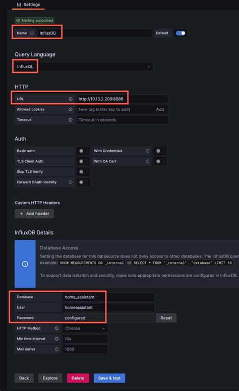 Home Assistant Installing Grafana Lxc