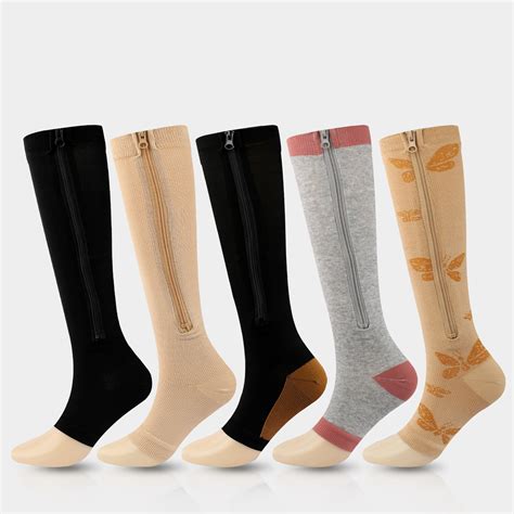 Zipper Compression Socks Compression Socks For Women Toeless Knee High Socks Honest