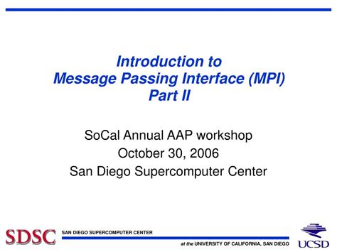 PPT Introduction To Message Passing Interface MPI Part II PowerPoint Presentation ID