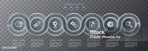 벡터 인포 그래픽 디자인 Ui 템플릿 투명 유리 나선형 둥근 레이블 및 아이콘 0명에 대한 스톡 벡터 아트 및 기타 이미지 0명 개념 그래픽 사용자 인터페이스