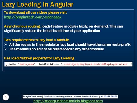 Sql Server Net And C Video Tutorial Lazy Loading In Angular Slides