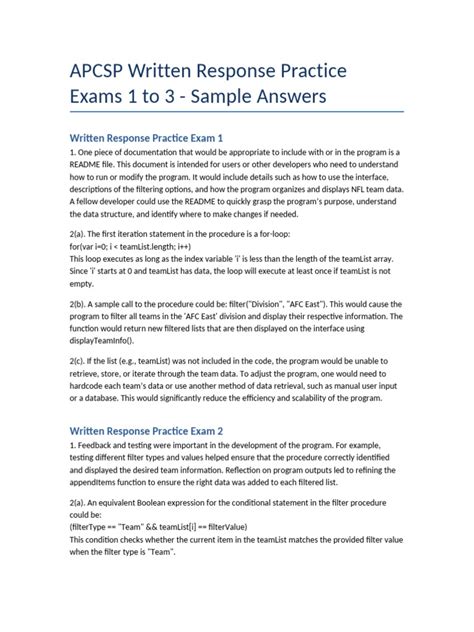 Apcsp Written Responses Compiled Pdf Information Technology