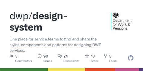 github dwp design system one place for service teams to find and share the styles components
