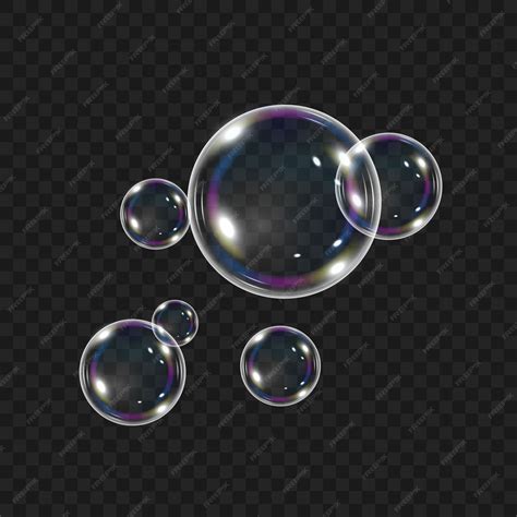 흰색 배경에 수중 Fizzing 기포 스트림 물 바다 수족관에서 탄산 반짝 소다 팝 프리미엄 벡터