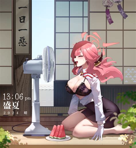 Donggua Bing Cha Aru Blue Archive Blue Archive Absurdres Highres Girl Barefoot Black