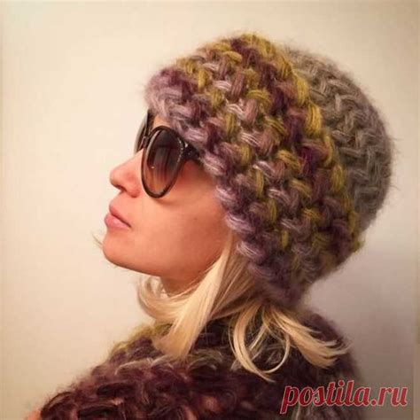 Как связать красивую женскую шапку модная женская шапка спицами фот Шапки манишк снуды