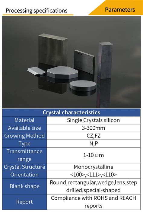 Single Crystals Siliconsingle Crystal Siliconsiliconoptical Crystals