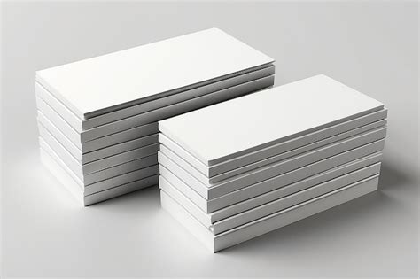 Premium Photo 3d Rendered Stack Of Blank Name Cards