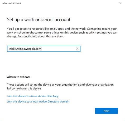 Access Work Or School Just Another Windows Noob