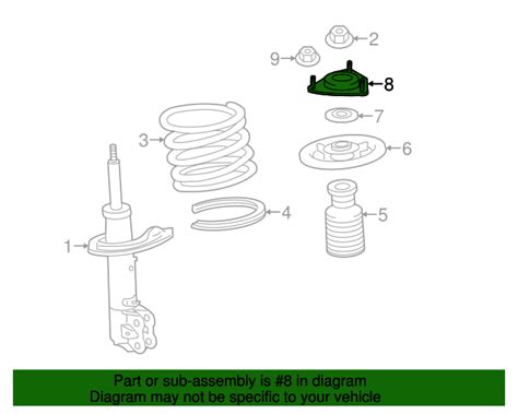 2007-2024 Mitsubishi Strut Mount MN101372 | Mitsubishi Parts Warehouse ...