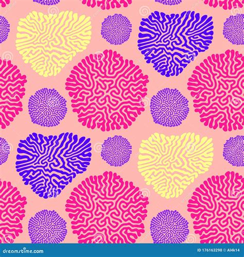 turing morphogenesis reaction diffusion pattern stock vector