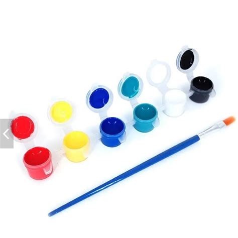 Jual Cat Akrilik Untuk Prakarya Tanah Liat Warna X ML Kuas Shopee Indonesia