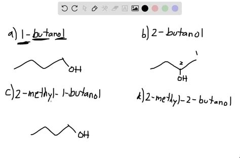 ⏩solved Draw Structural Formulas For Each Of The Following Alcohols