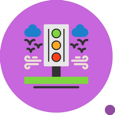 Traffic Light Flat Shadow Icon 39469372 Vector Art At Vecteezy