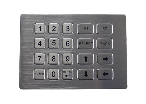20 Keys Metal Numeric Keypad Panel Mount Industrial Keyboard Vandal