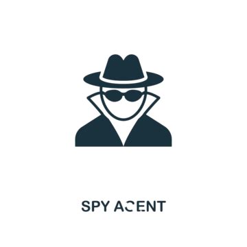 Spy Detective In Hat And Sunglassesnewspaper Character Coat Silhouette