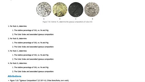 solved figure 7 18 activity 7c determine the igneous