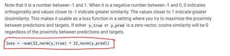 Python Implementing Cosine Similarity Loss Gives Different Answer