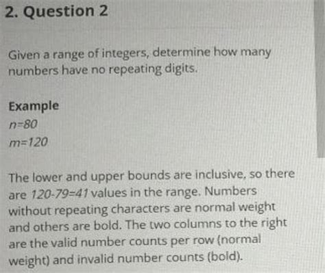 Solved Question Given A Range Of Integers Determine How Chegg