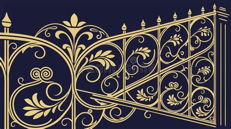 Ornate Gate Design Decorative Metalwork And Wrought Iron And Elegant Entrance And Gate Art