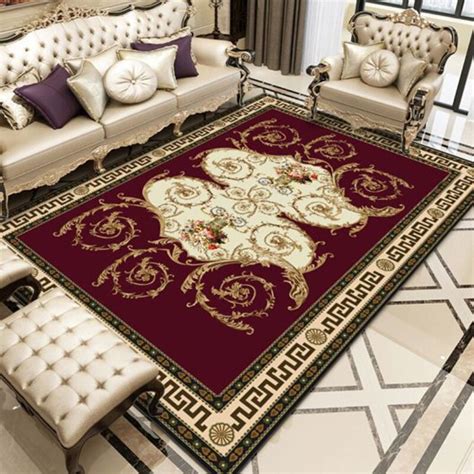거실 장식용 럭셔리 카펫 홈 보호 페르시아 커피 테이블 침실 룸 장식 바닥 매트 카펫 영역 러그 Aliexpress