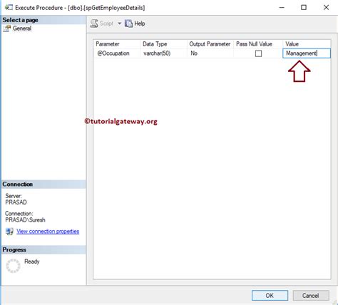 Return Values In SQL Stored Procedure
