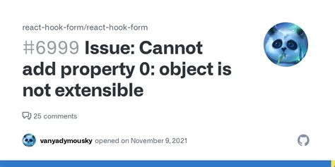 Issue Cannot Add Property 0 Object Is Not Extensible · Issue 6999