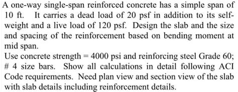 Solved Please Explain Which Parts Of The Aci Code Were Used