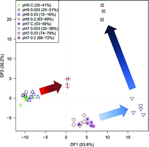Pc Dfa Score Plots Of Gc Ms Profiles 25 Pcs Were Extracted From Pca