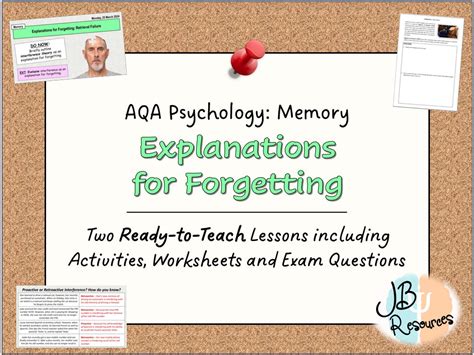 EXPLANATIONS FOR FORGETTING LESSON BUNDLE A Level Psychology Memory Topic Teaching Resources