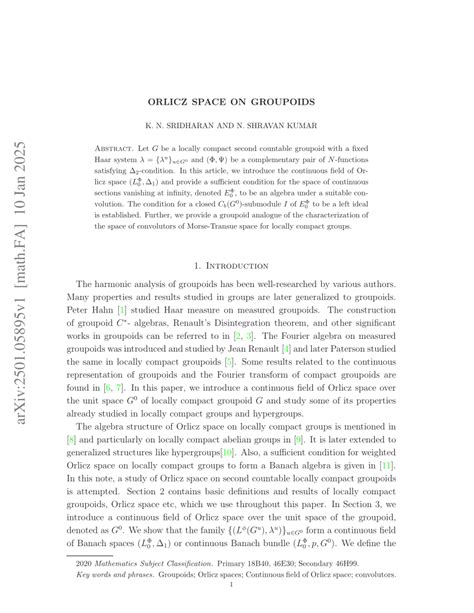 Pdf Orlicz Space On Groupoids