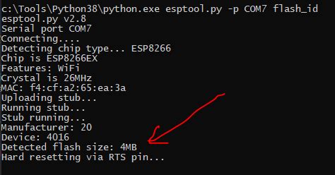 How To Determine Flash Size Of NodeMCU Stack Overflow