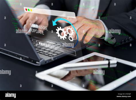 Update Software Application Installing Progress Computer Laptop Hardware Upgrade Technology