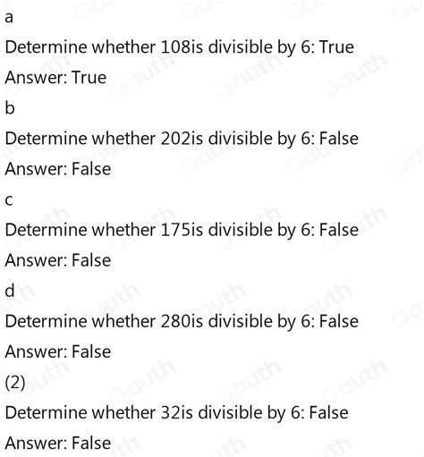 Solved Assessment 1 Which Of The Given Numbers Is Divisible By 6 A