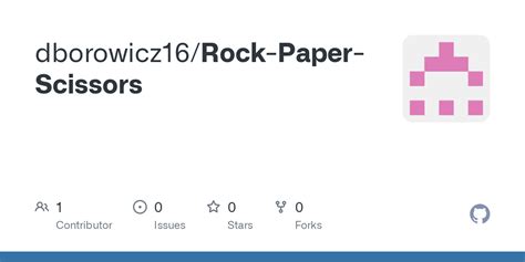 Github Dborowicz16rock Paper Scissors