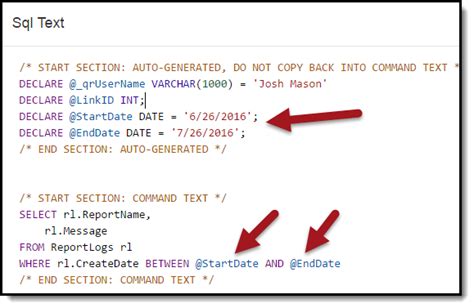 Using The Date Parameter Type Quickreportz