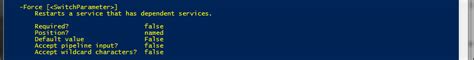 Does The Powershell Command Restart Service Force Restart Dependent