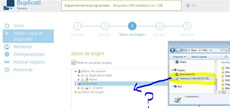 failed access to path support duplicati