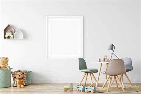 거실에서 프레임 및 포스터 조롱 스칸디나비아 인테리어 3d 렌더링 3d 일러스트레이션 0명에 대한 스톡 사진 및 기타 이미지