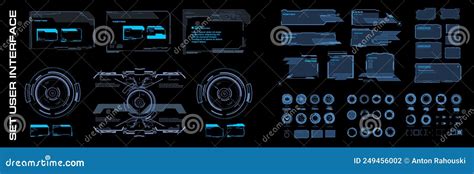 Futuristic Virtual Graphical User Interface With Frames Callouts And