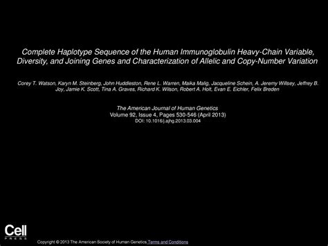 Complete Haplotype Sequence Of The Human Immunoglobulin Heavy Chain Variable Diversity And