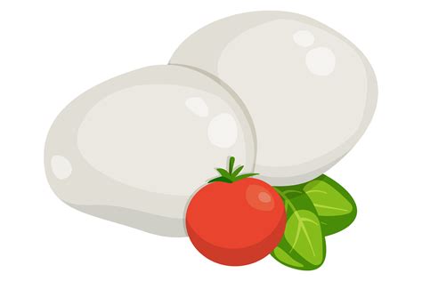 Mozarella Icon Cartoon Soft Cheese Tra Graphic By Onyxproj · Creative Fabrica