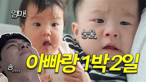 Vlog 7개월 아기 쌍둥이와 아빠의 1박 2일😱 Youtube
