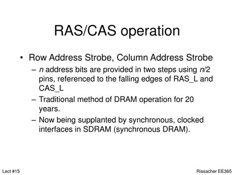 PPT EE365 Adv Digital Circuit Design Clarkson University Lecture 14 SRAM DRAM PowerPoint